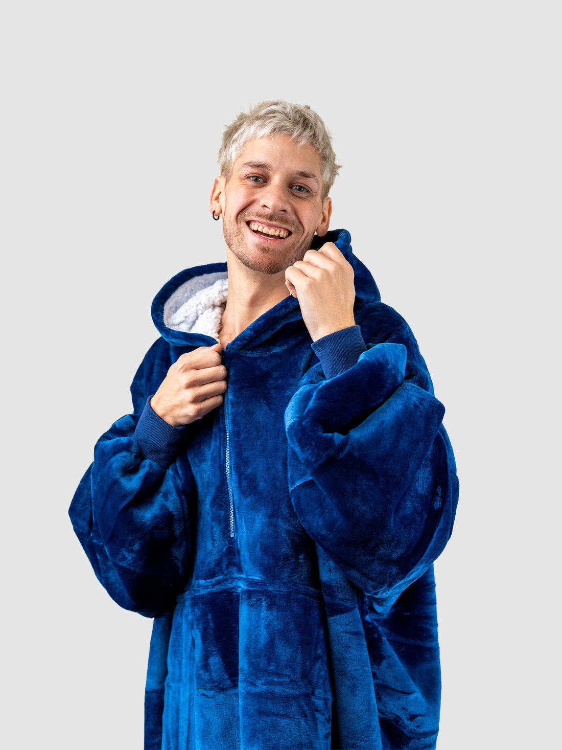 Polerón Lazy Cierre Corto - Azul💙 – The Lazy